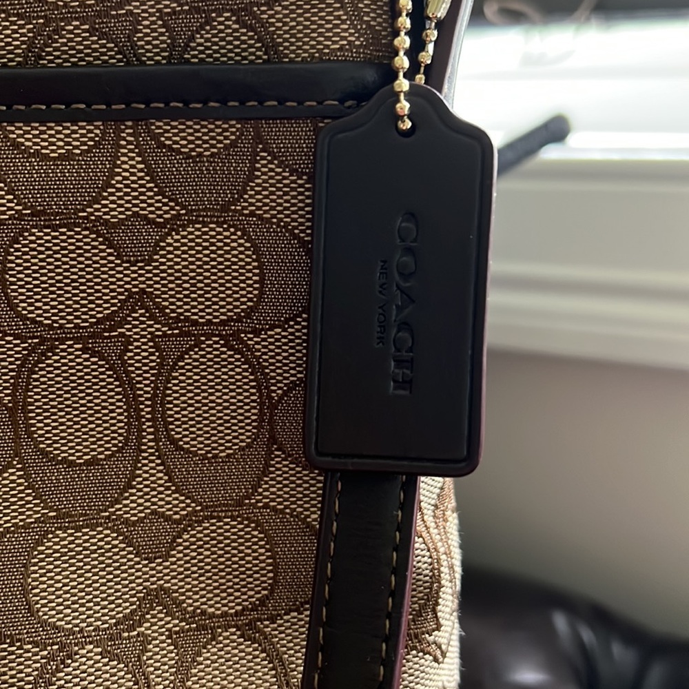 Coach Signature Jacquard Crossbody/Messenger Bag - Gem